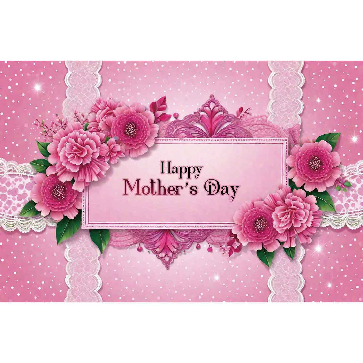 Mh 8 Mother's Wom's Day Pink Backdrop Birthday Party Evt Banner ...