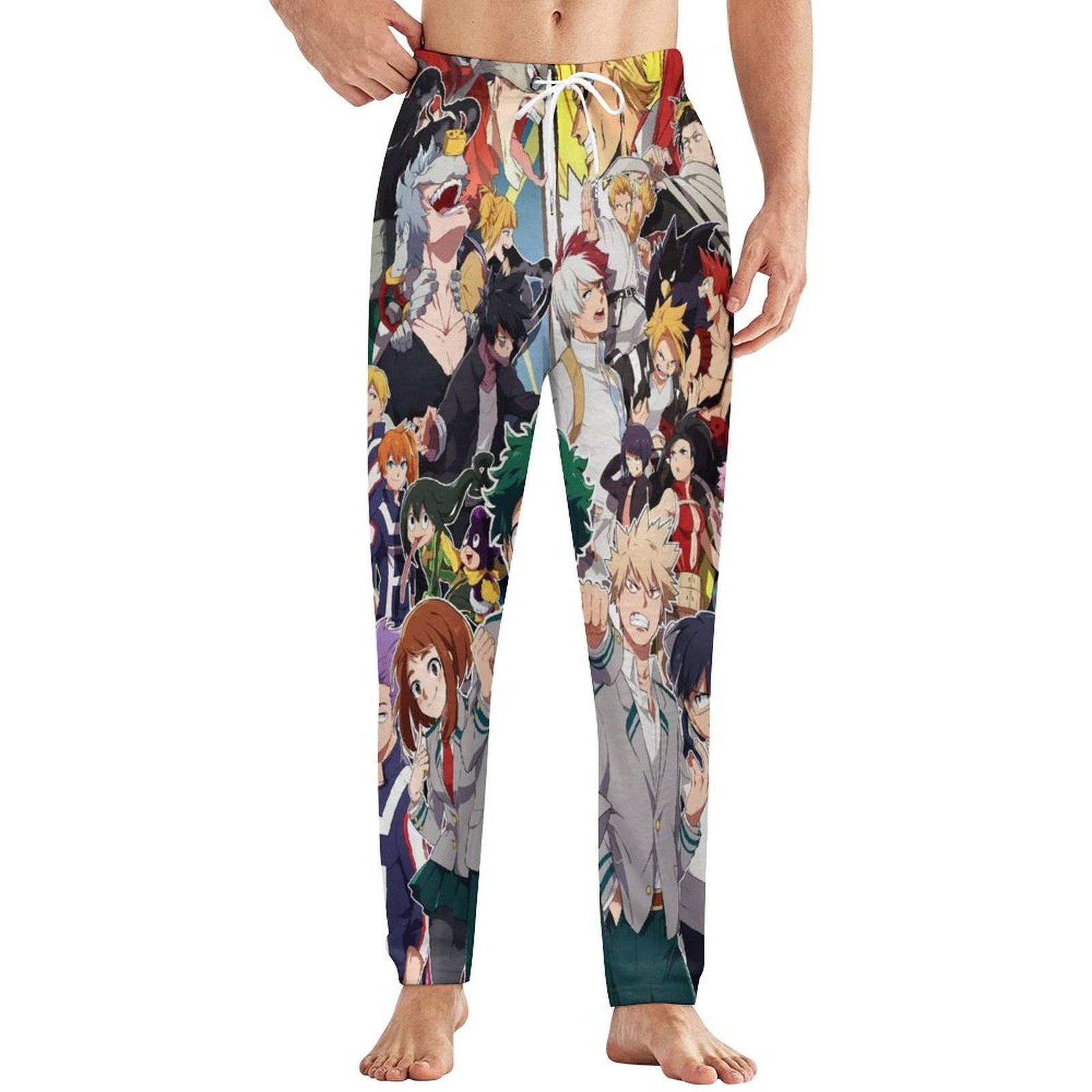 Mha Boku No Hero Academia Flannel Men's Pajama Pants Bottoms Home Loose ...