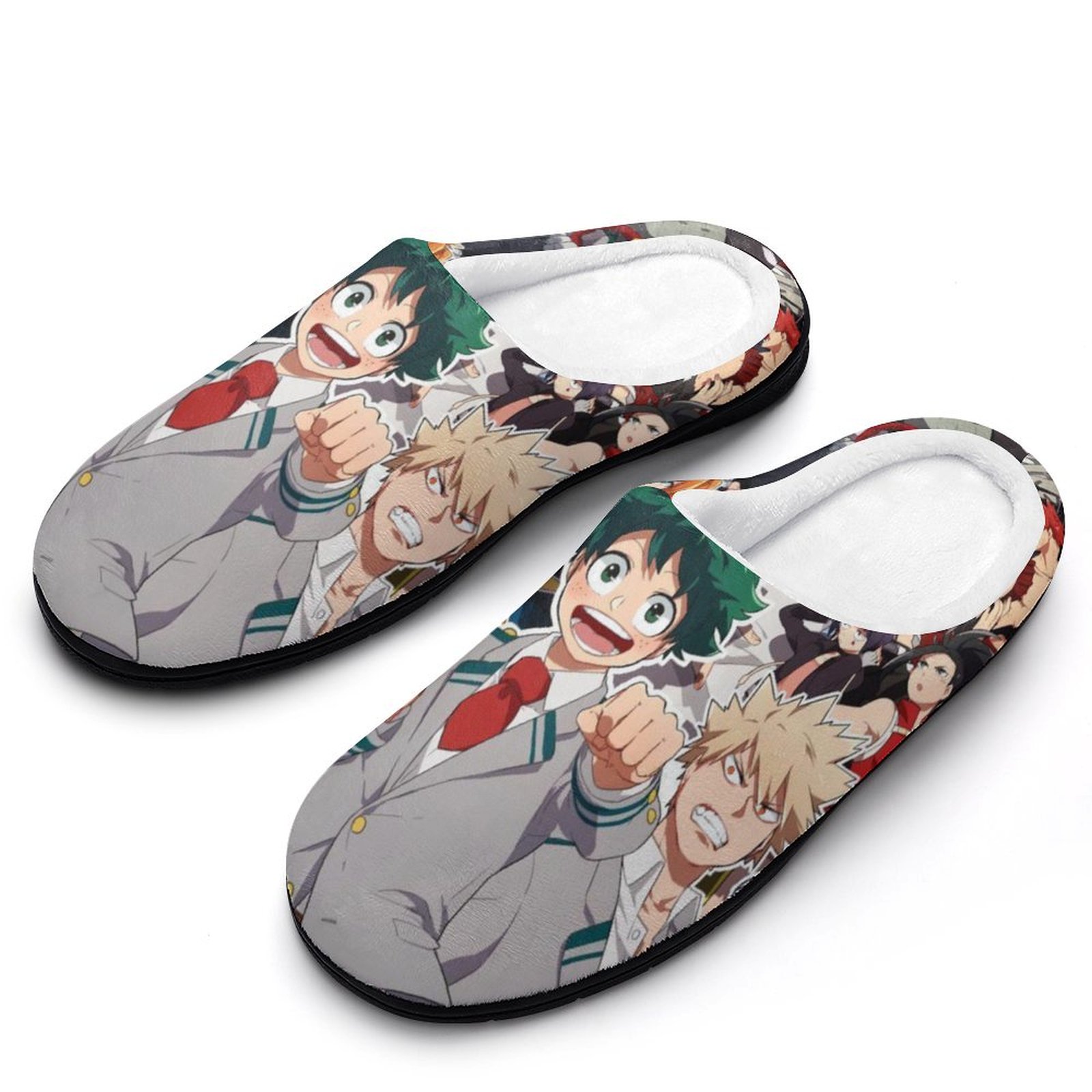 Mha Boku No Hero Academia Fuzzy Cotton Slippers For Mens Winter Cotton ...