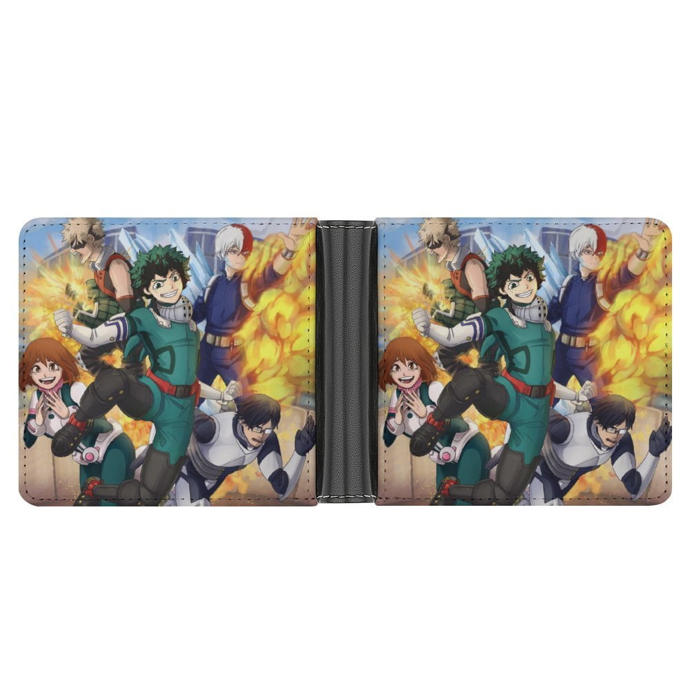 Mha Boku No Hero PU Leather Bifold Wallet Money Organizers Gift With ...