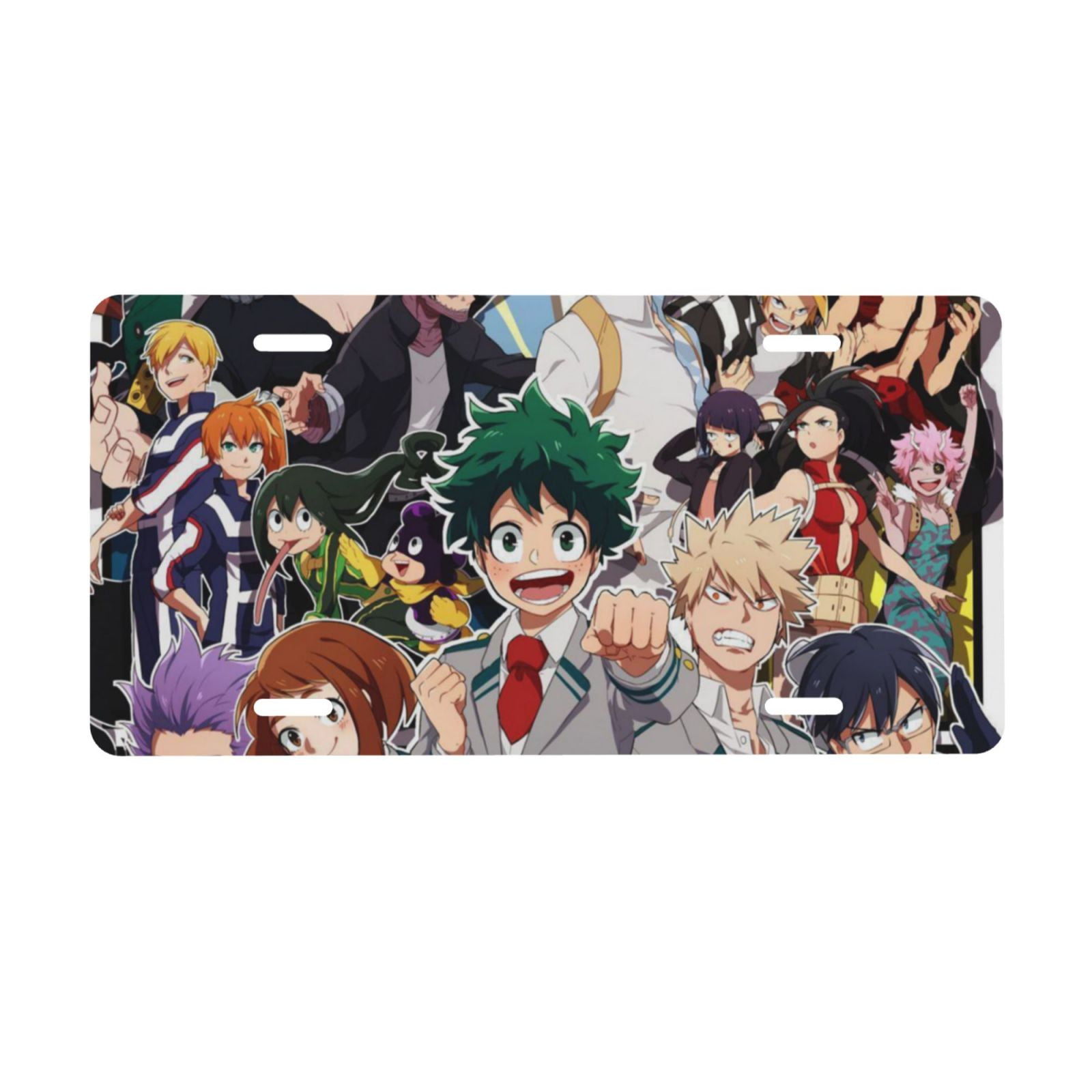 Mha Boku no Hero Academia License Plate Cover Aluminum Novelty Vanity ...
