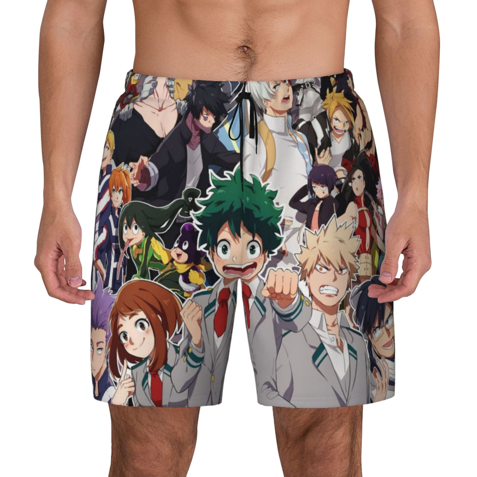 Mha Boku no Hero Academia Men's Board Shorts Swim Trunks Quick Dry ...