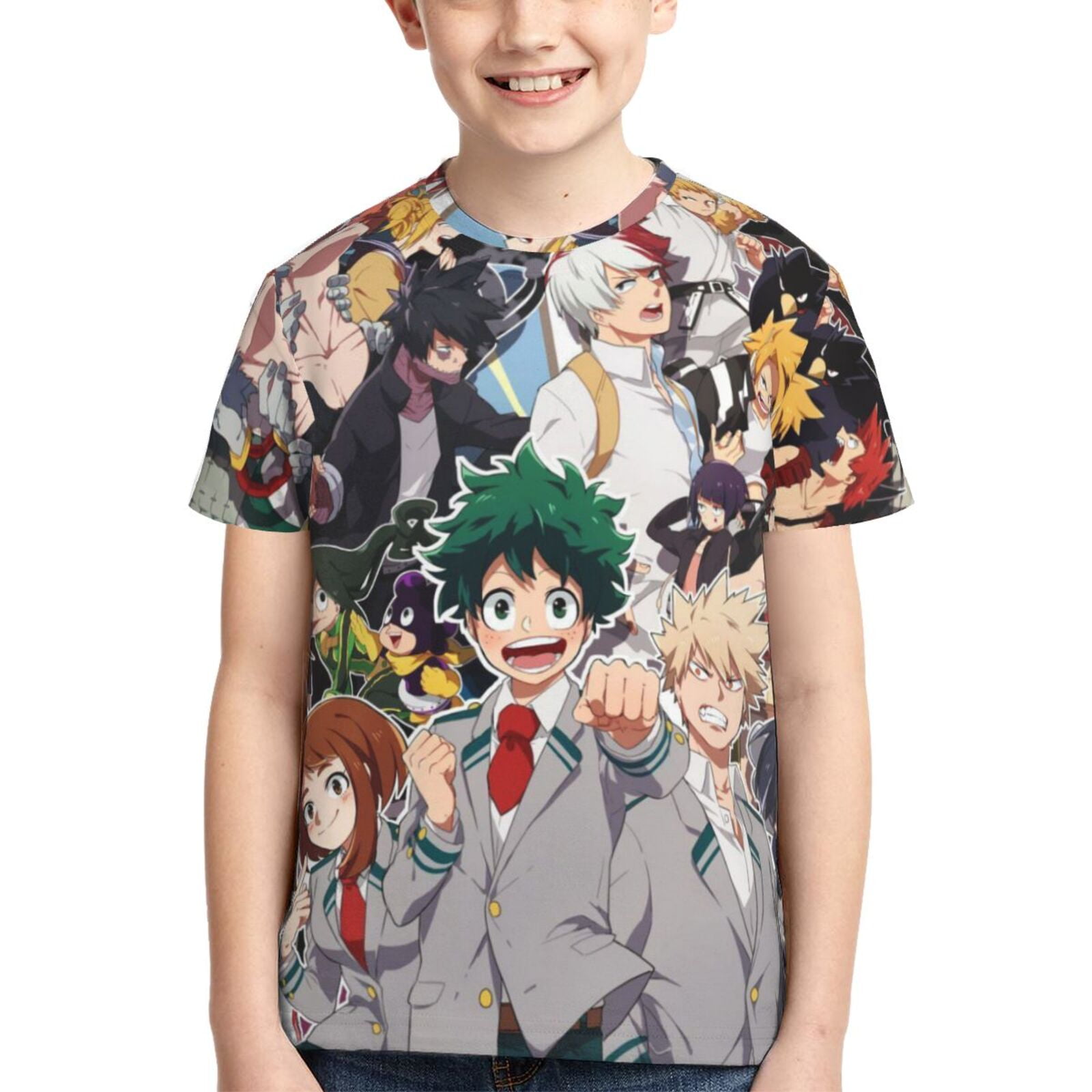 Mha Boku no Hero Academia Youth Unisex T-Shirt Crewneck Short Sleeve ...