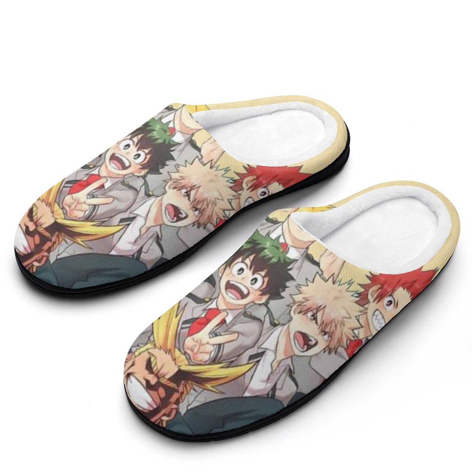 Mha My Hero Academia Fuzzy Cotton Slippers For Mens Winter Cotton ...