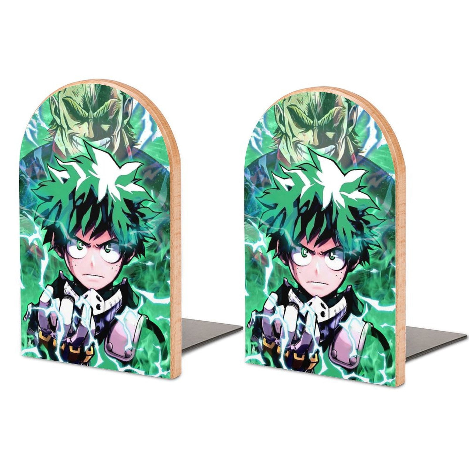 Mha My Hero Academia Izuku Midoriya Bookends Wood Book Divider Decor ...