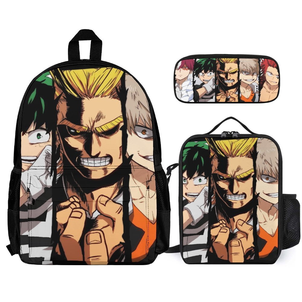Mha My Hero Academia Backpack With Lunch Bag Pencil Case Pen Bag ...