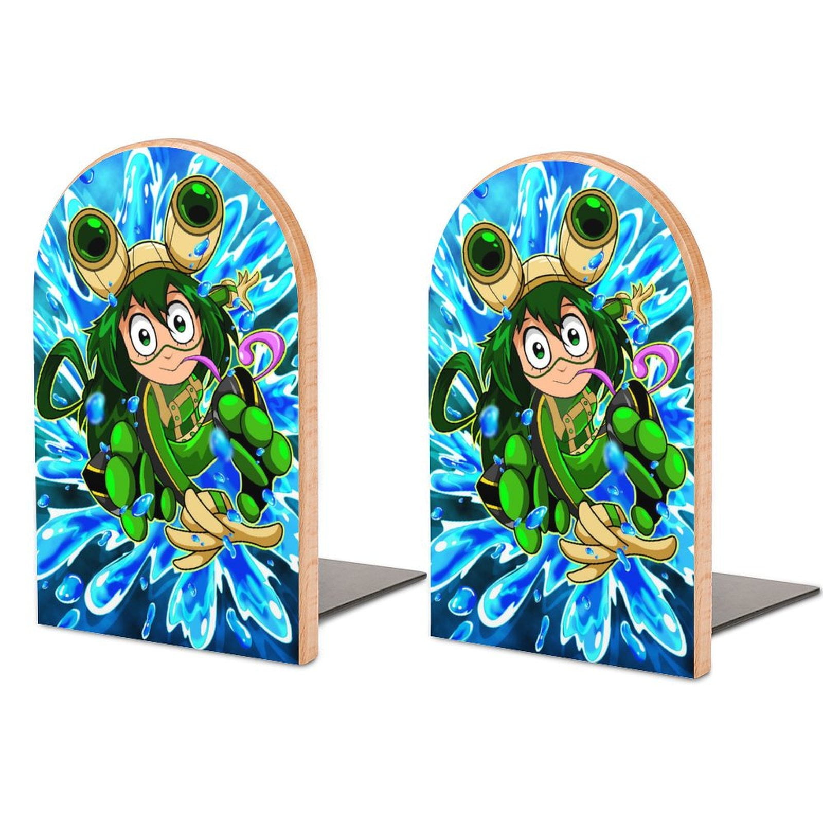 Mha My Hero Academia Bookends Wood Book Divider Decor Shelves Non-Skid ...