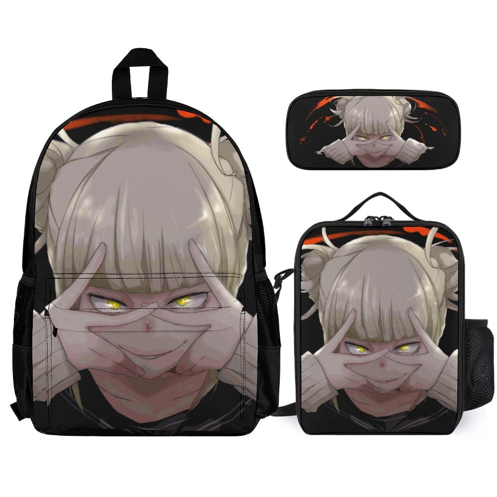 Mha My Hero Academia Himiko Toga Backpack With Lunch Bag Pencil Case ...