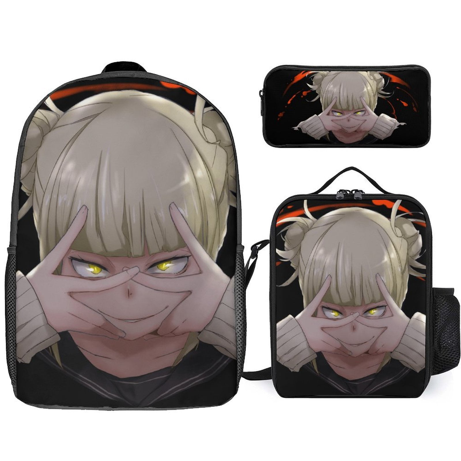 Mha My Hero Academia Himiko Toga Backpack With Lunch Bag Pencil Case ...