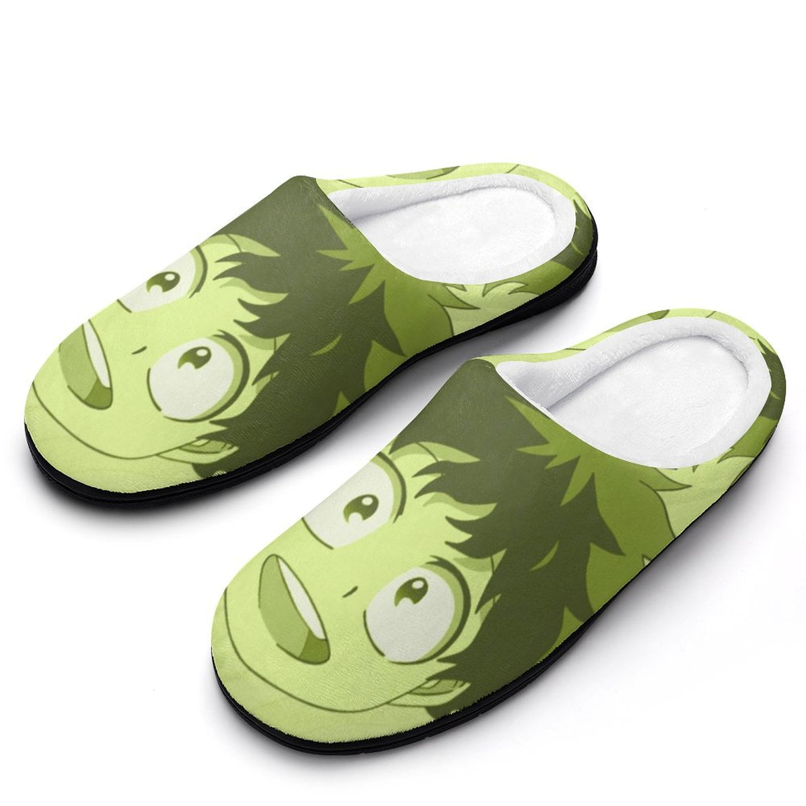 Mha My Hero Academia Izuku Midoriya Fuzzy Cotton Slippers For Mens ...
