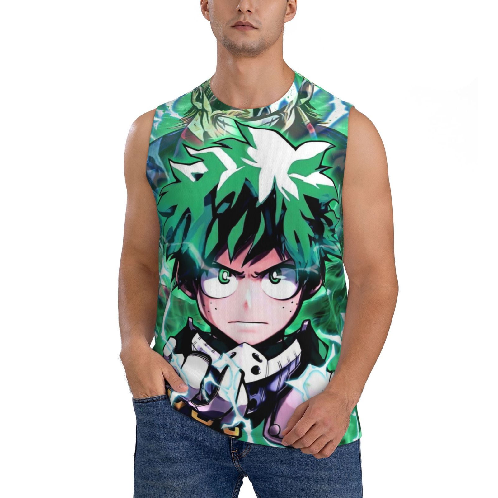 Mha My Hero Academia Izuku Midoriya Men's Tank Top Lightweight Summer ...