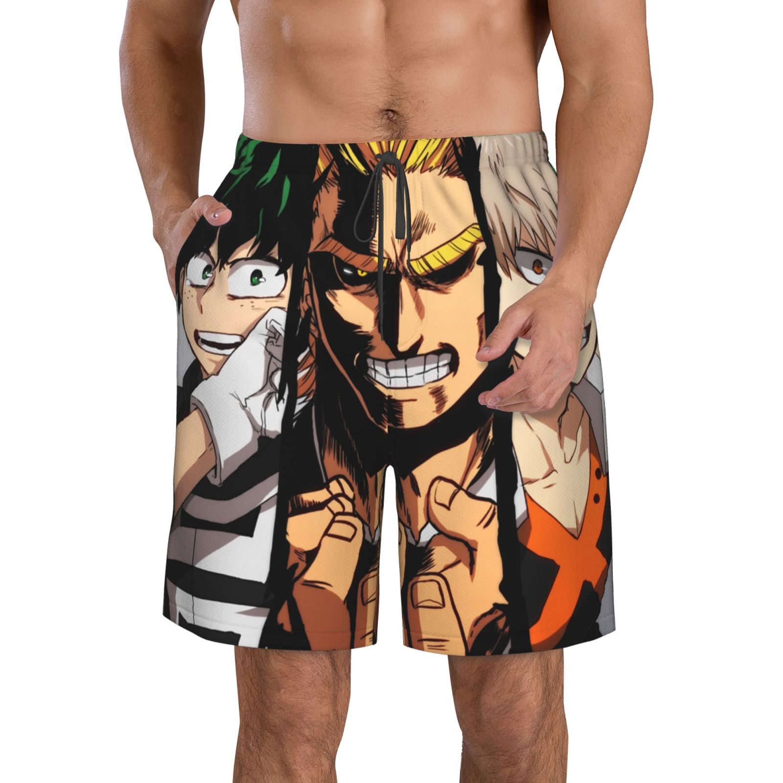 Mha My Hero Academia Men's Beach Shorts Swim Trunks Casual Quick Dry ...