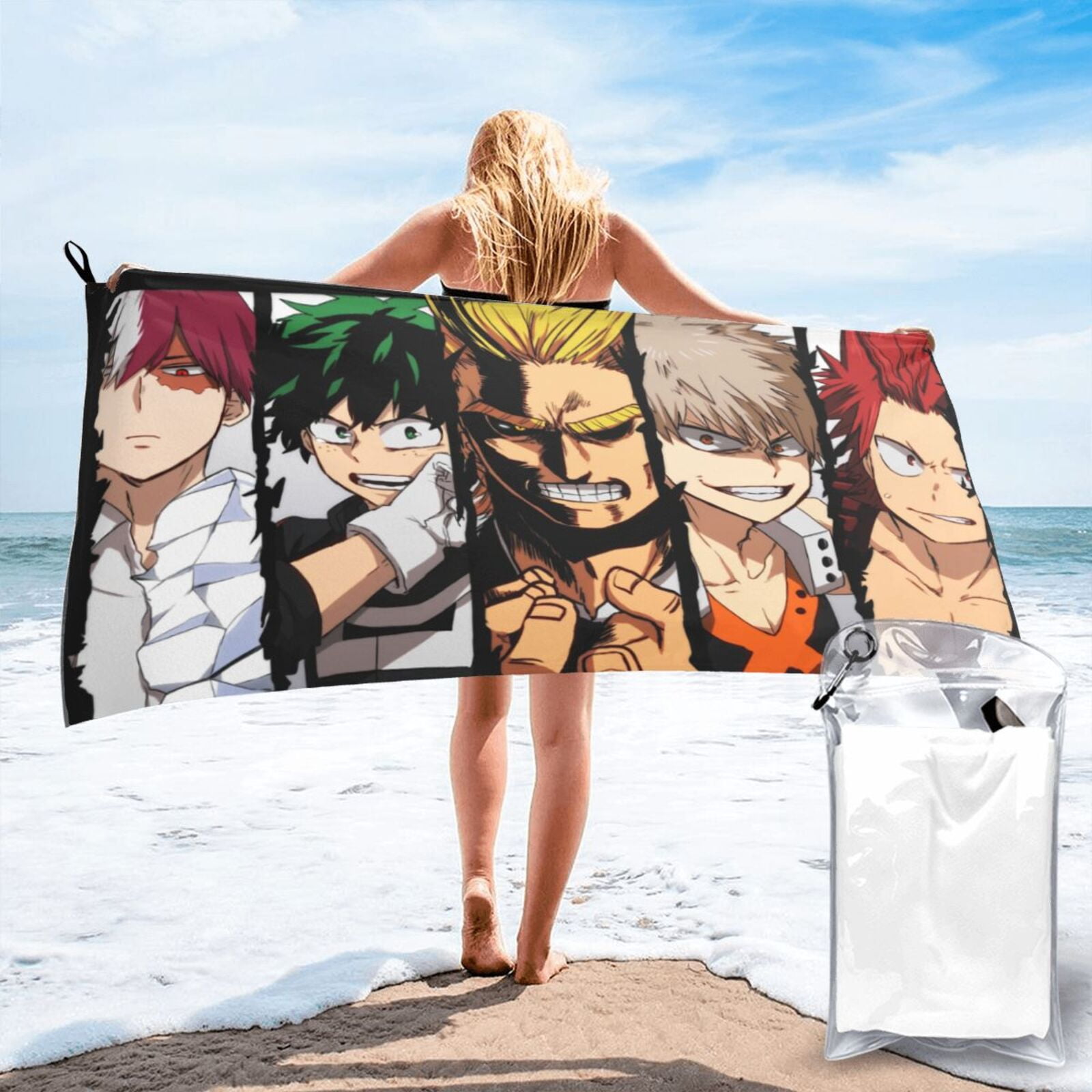 Mha My Hero Academia Quick Dry Bath Towel Lightweight Soft Absorbent ...