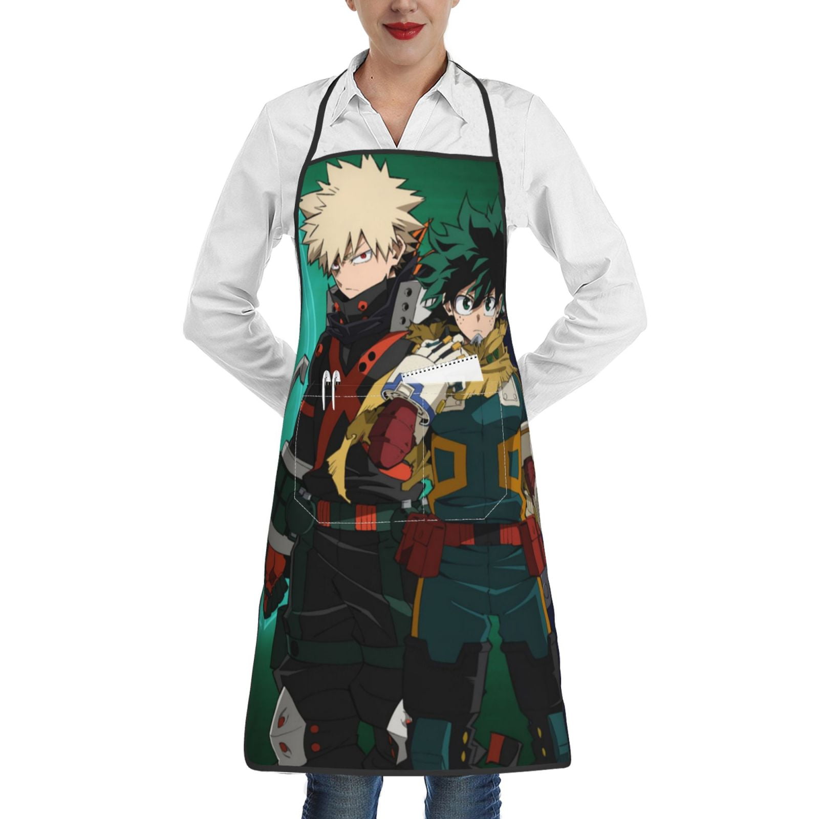 Mha My Hero Academia Versatile Apron Decorative With Pocket For Kitchen ...