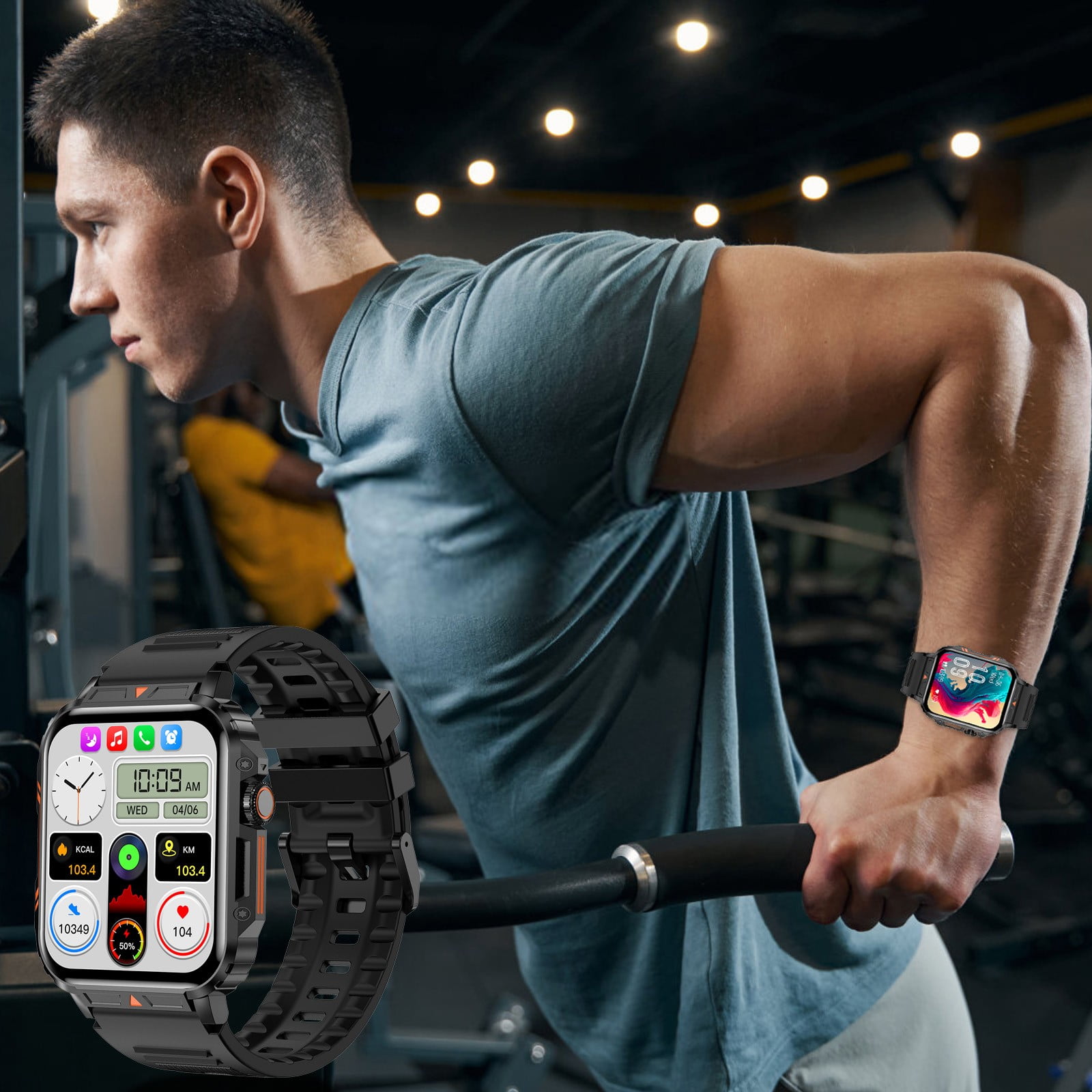 Mi 6 Smart Watch Smartwatch With Voice Calling & : Heart Rate Pressure ...