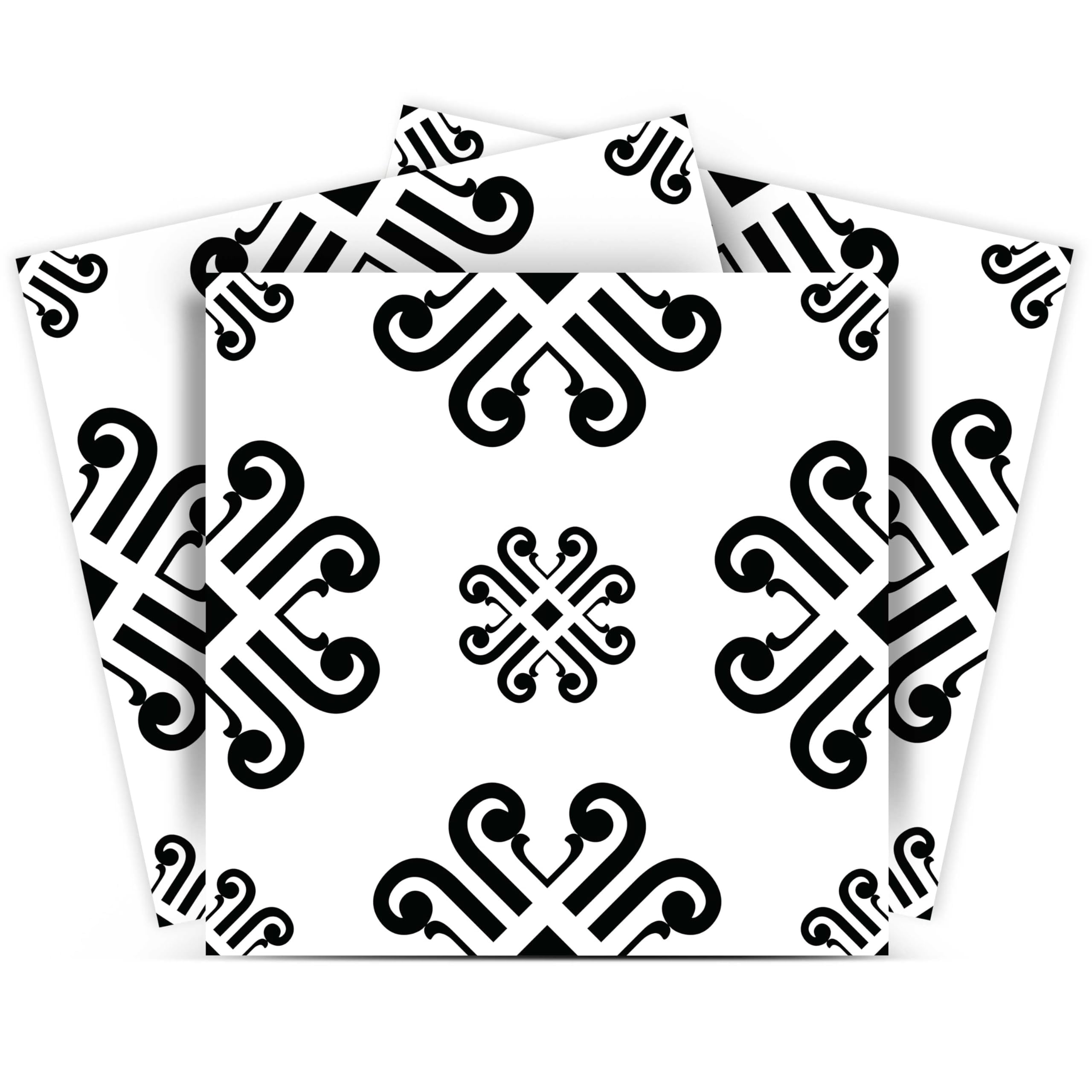 Mi Alma Black and White Tile Stickers Peel and Stick Tile Stickers 24 ...