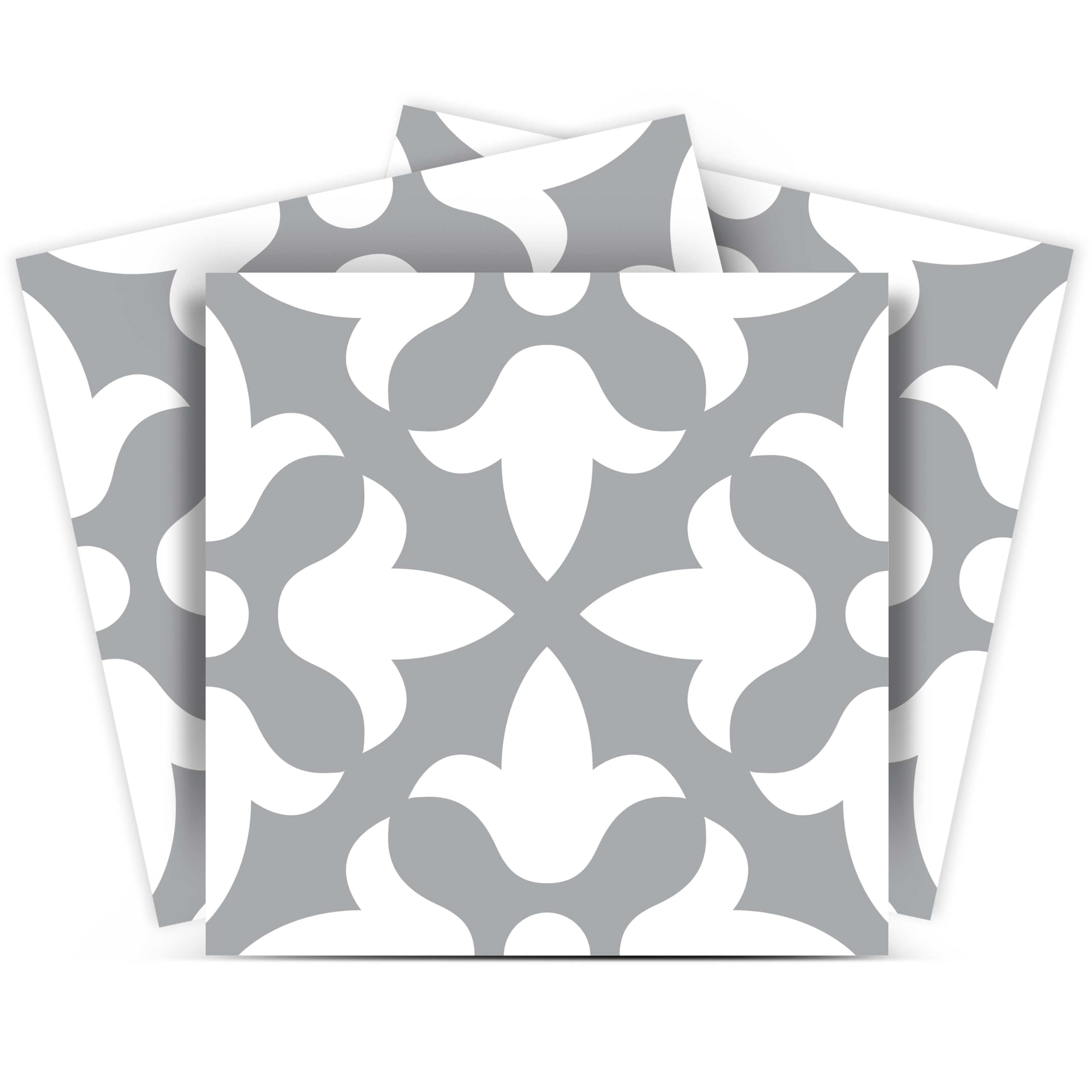 Mi Alma Decor Gray Tile Stickers Peel and Stick Tile Stickers 24 PC Set ...