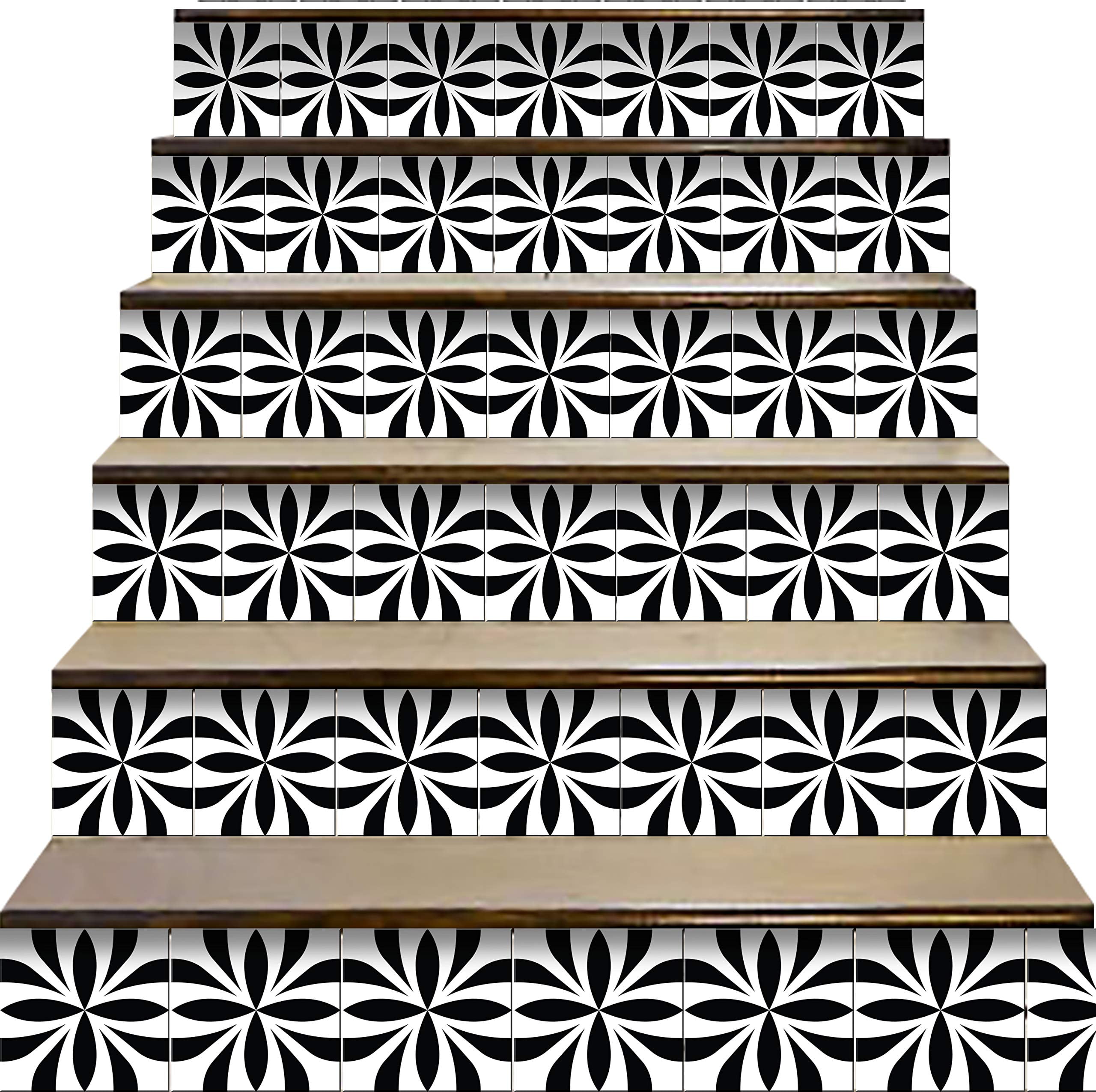 Mi Alma Peel and Stick Tile Backsplash Stair Riser Decals DIY Tile ...