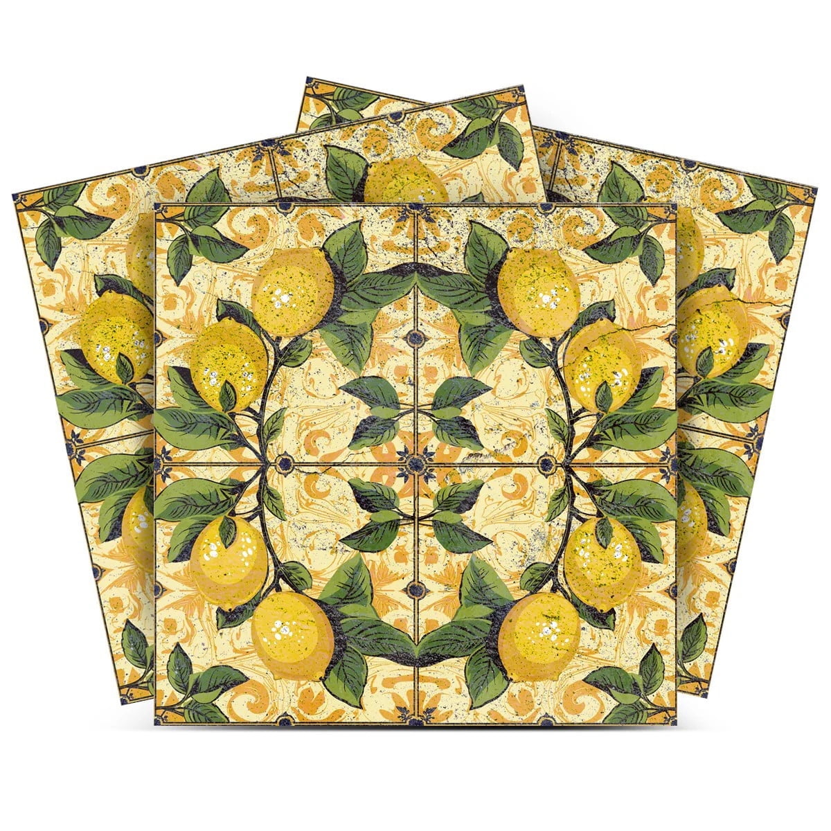 Mi Alma Peel and Stick Lemon Italian Capri Spirit L41 Backsplash Vinyl ...