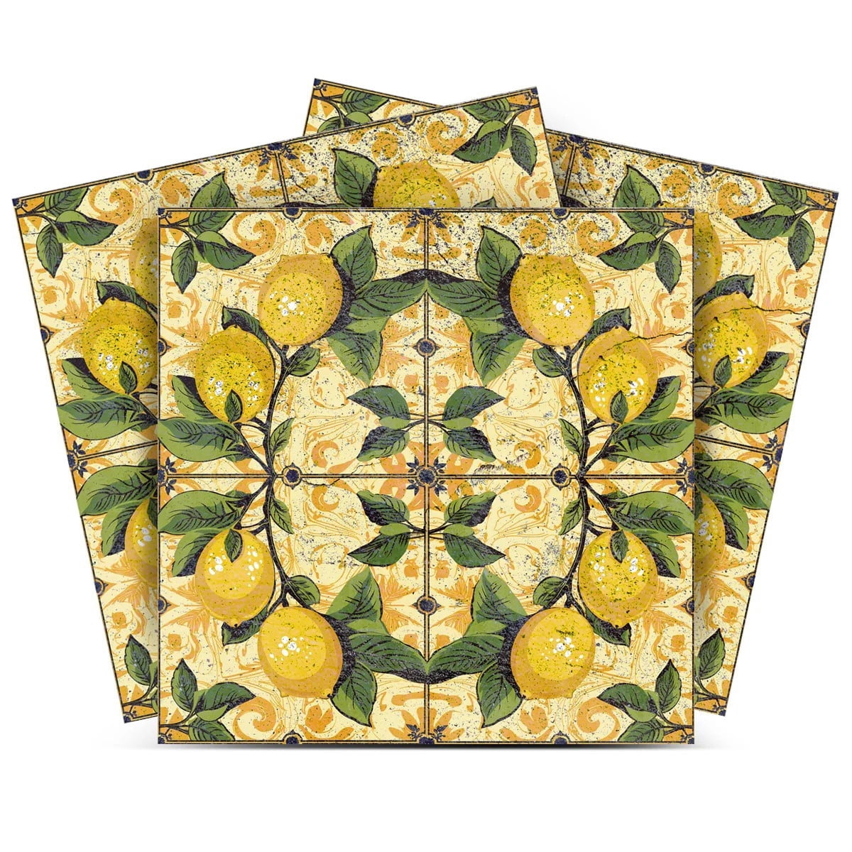 Mi Alma Peel and Stick Lemon Italian Capri Spirit L41 Backsplash Vinyl ...
