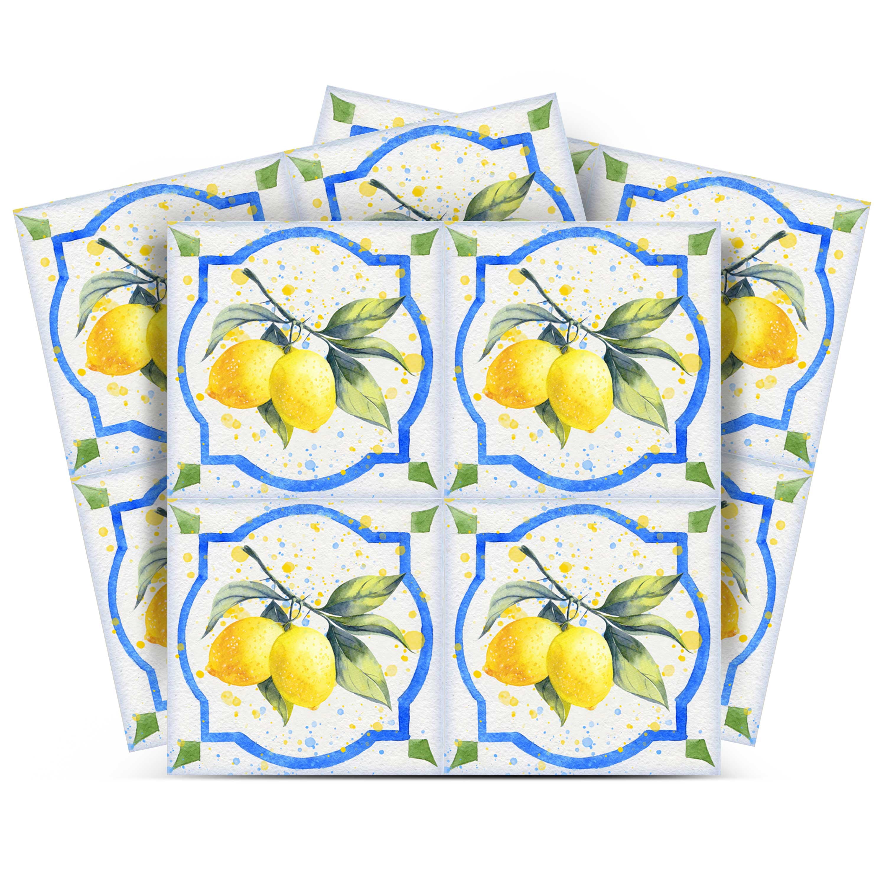 Mi Alma Peel and Stick Lemon Rustic Sorrento L05 Vinyl Tile Stickers ...