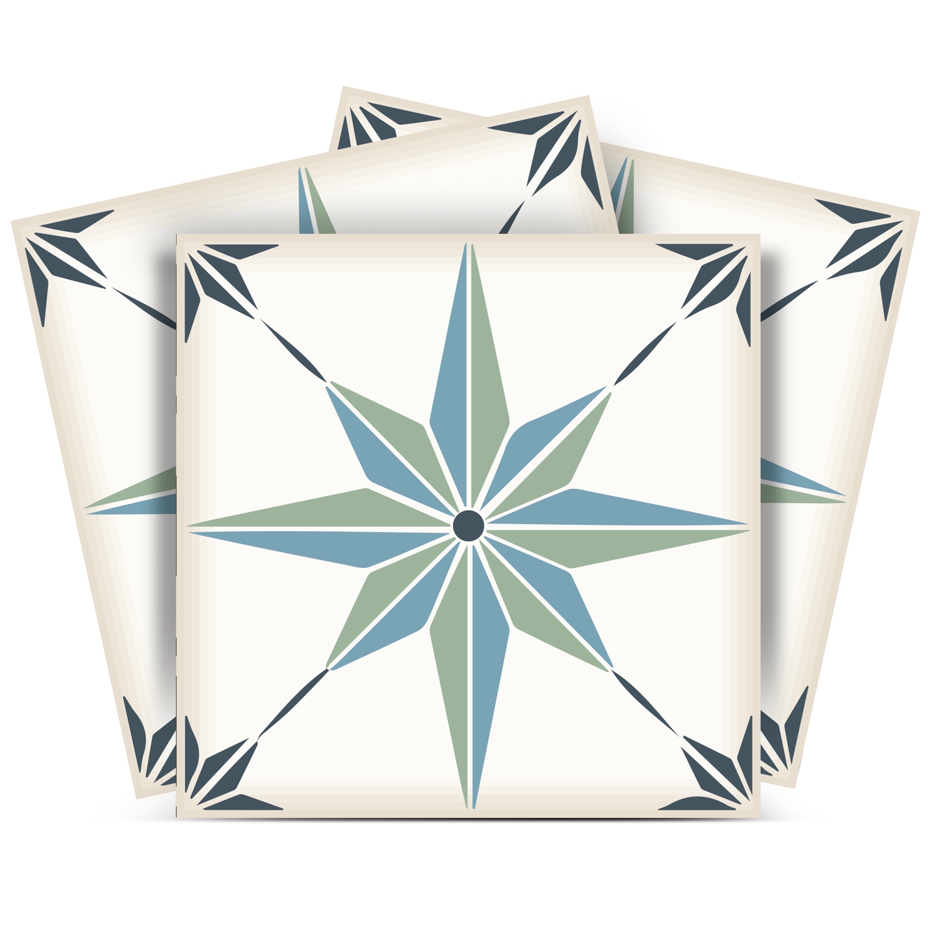 Mi Alma Peel and Stick Star Shaped B61 Backsplash Vinyl Tile Stickers ...