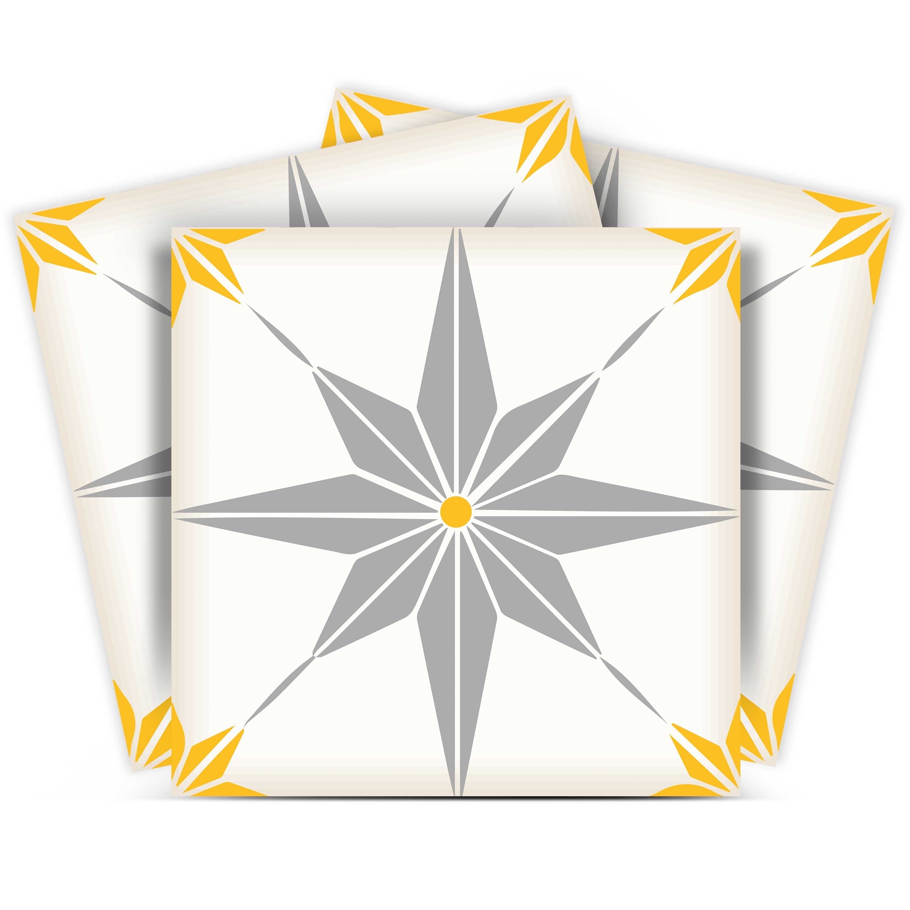 Mi Alma Peel and Stick Star Shaped B63 Backsplash Vinyl Tile Stickers ...