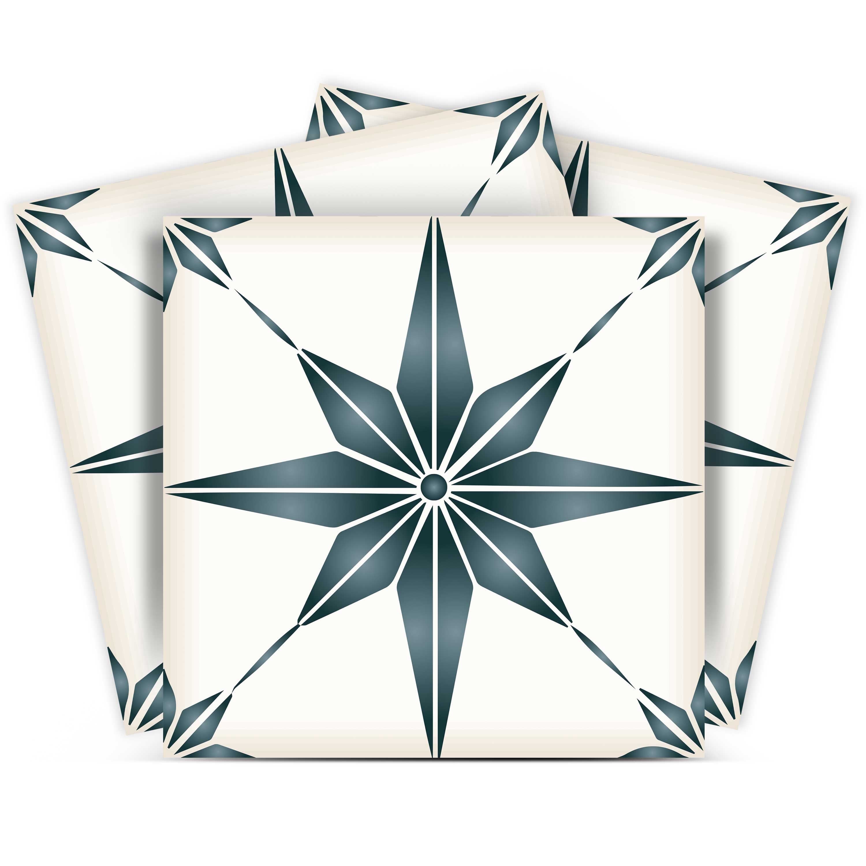 Mi Alma Peel and Stick Star Shaped B70 Backsplash Tile Stickers, Gray ...