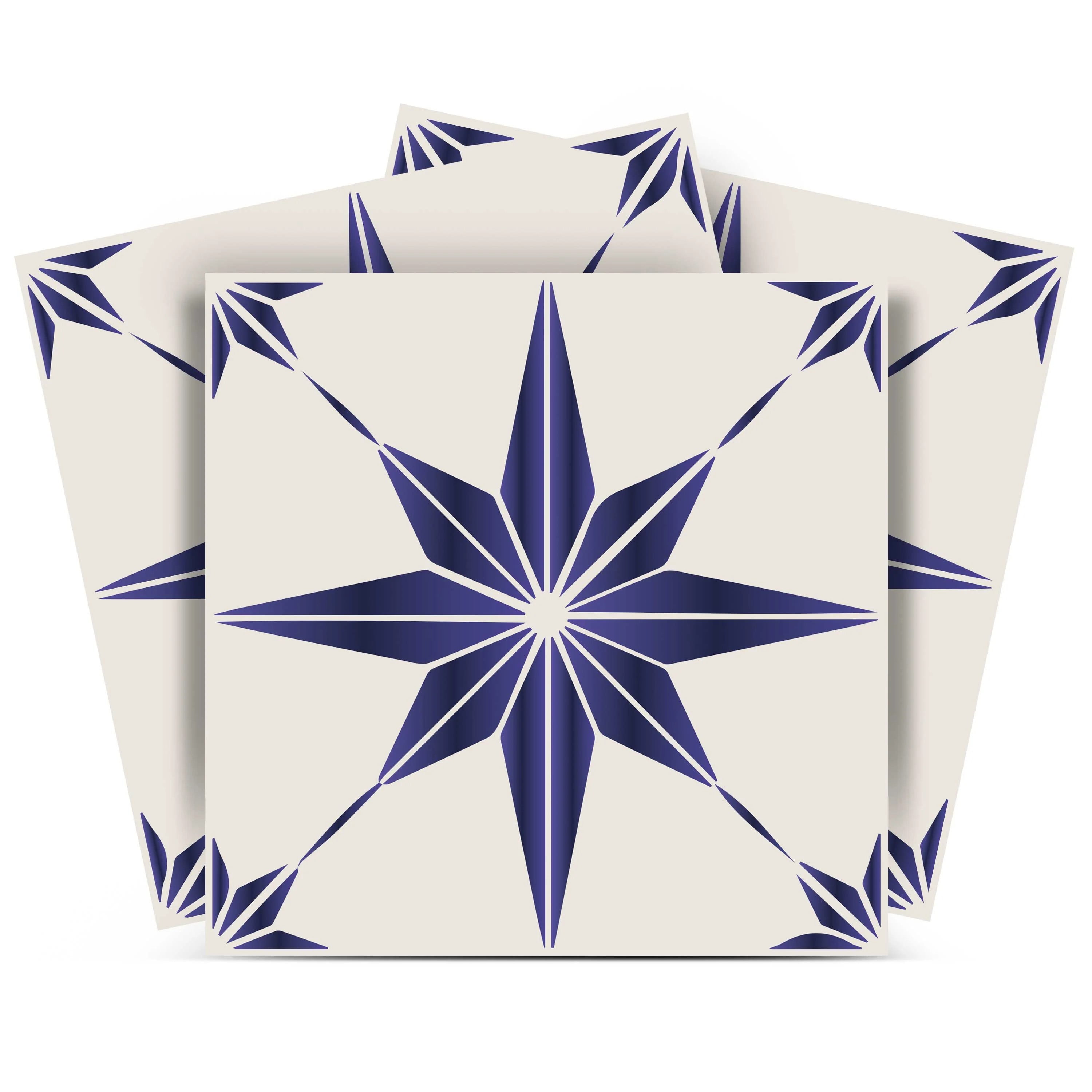 Mi Alma Purple Star Shaped Peel & Stick Vinyl Backsplash Tiles 5x5, 24 ...