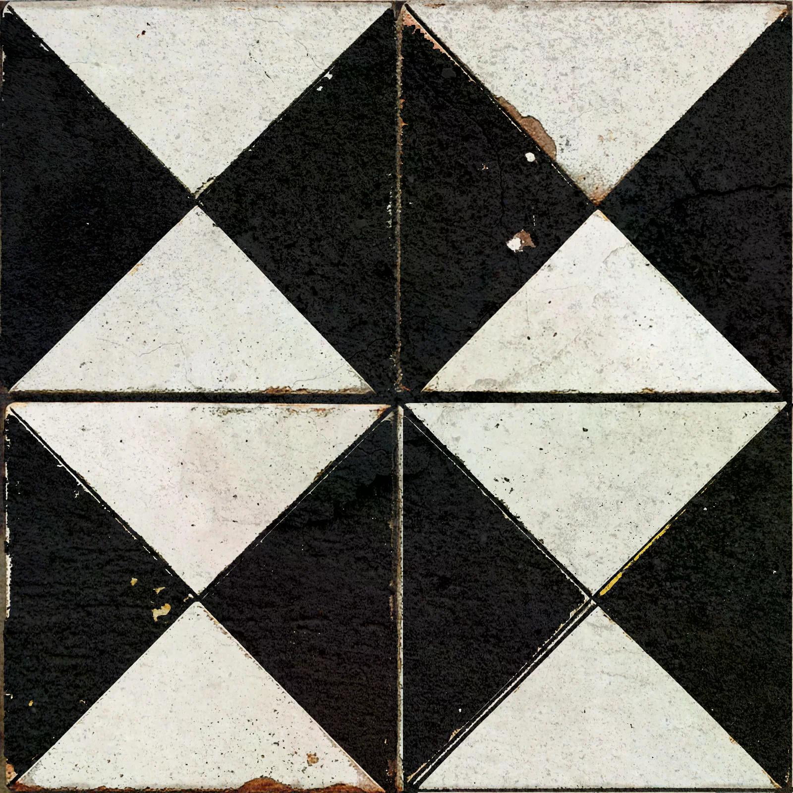 Mi Alma Rhombus Rustic Black Beige Peel & Stick Vinyl Backsplash Tiles ...