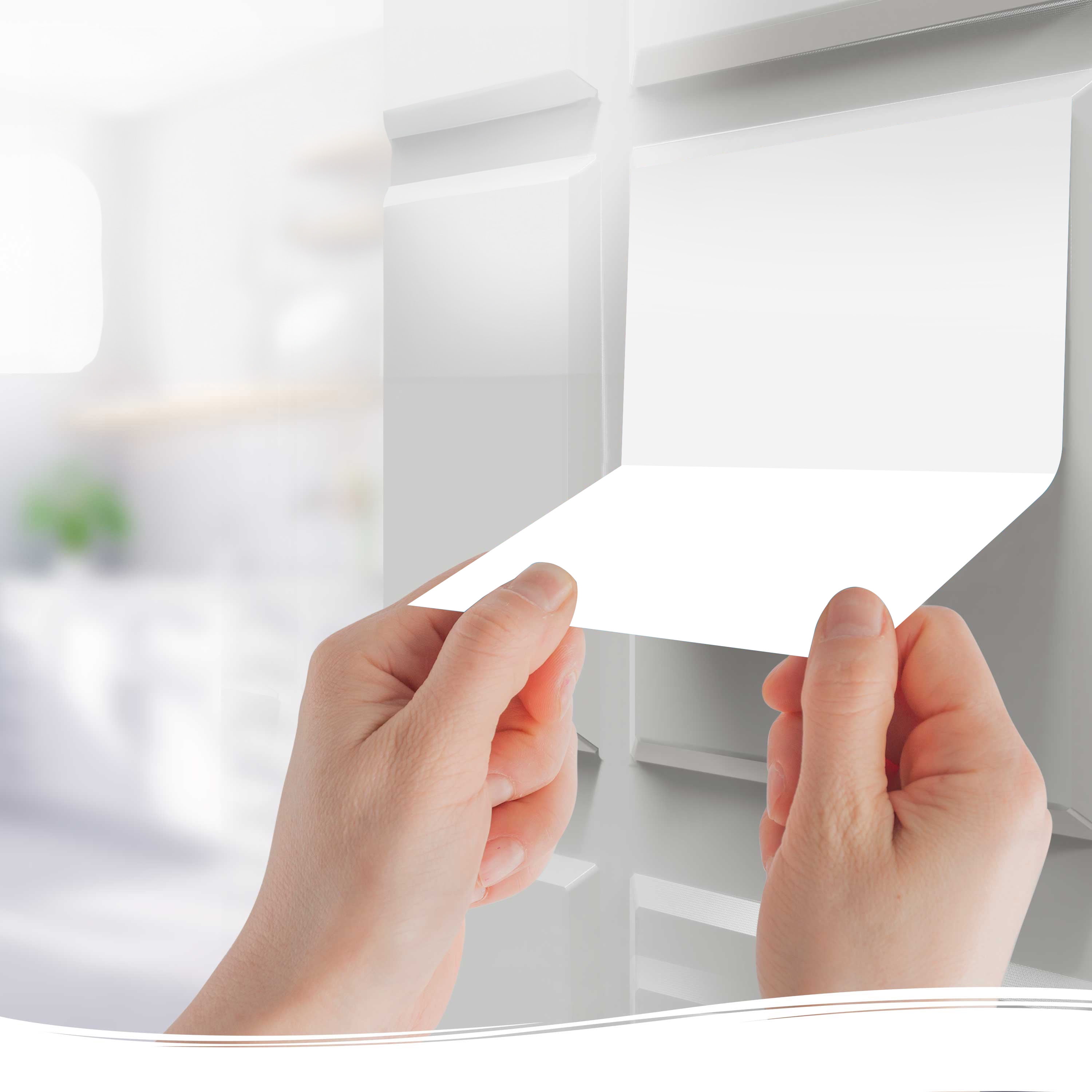 Mi Alma White Solid Color Peel & Stick Vinyl Backsplash Tiles 5x5, 24 ...