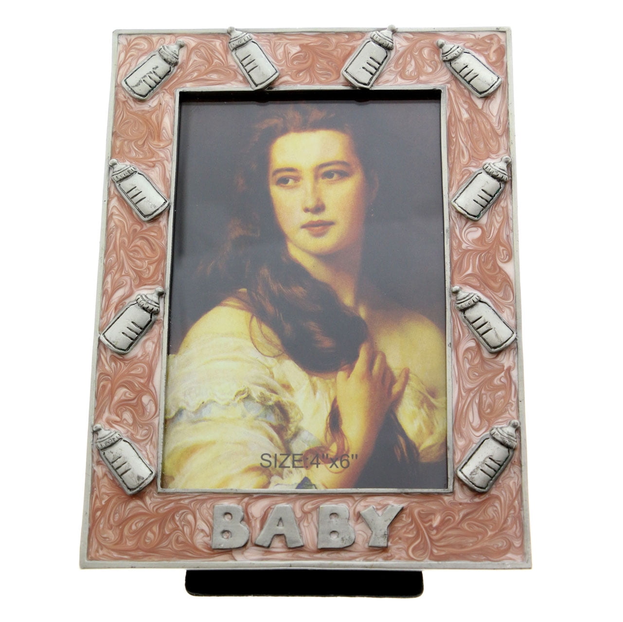 Mi Amore 4x6" display "Baby" Picture-Frame Silver-Tone & Peach ...