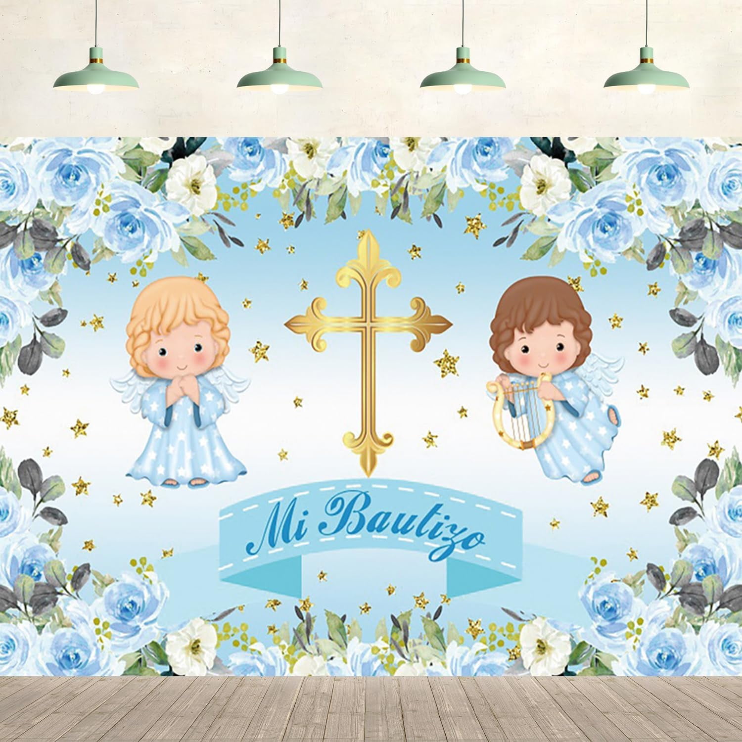 Mi Bautizo Backdrop Baptism First Holy Communion Christening Ceremony ...