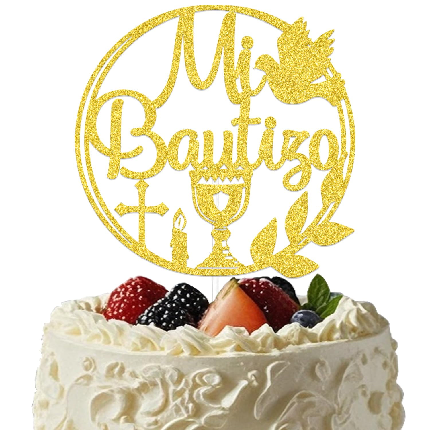 Mi Bautizo Cake Topper Baptism Cake TVS1 Decorations First Holy ...