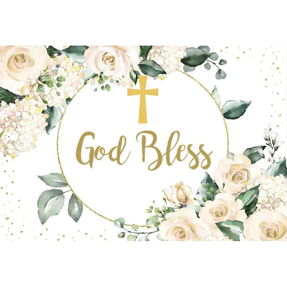 Mi Bautizo Photography Backgtound God Bless Baby Shower Birthday ration ...