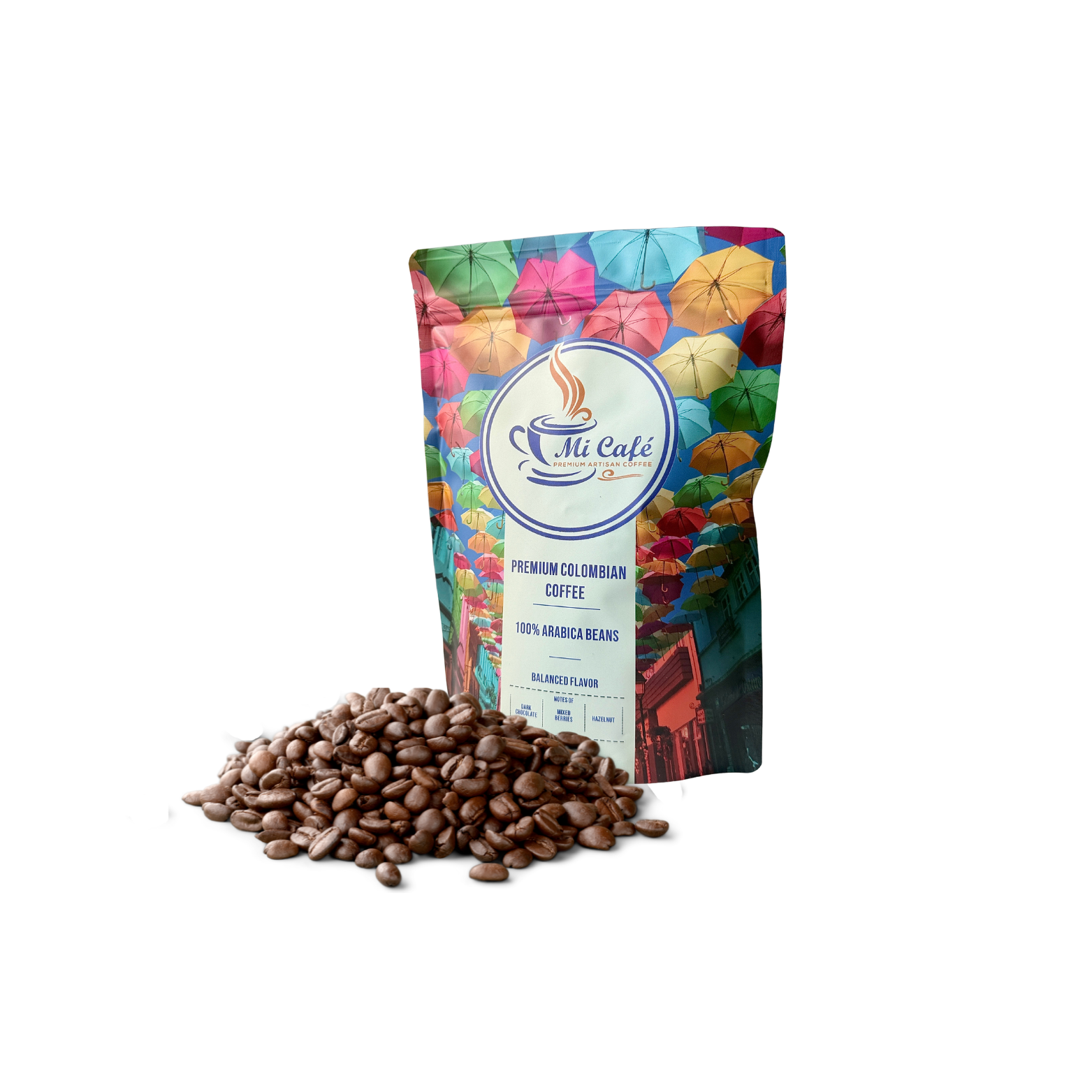 Mi Café - Premium Colombian Artisan Coffee - Whole Bean - 12 oz. - Walmart.com