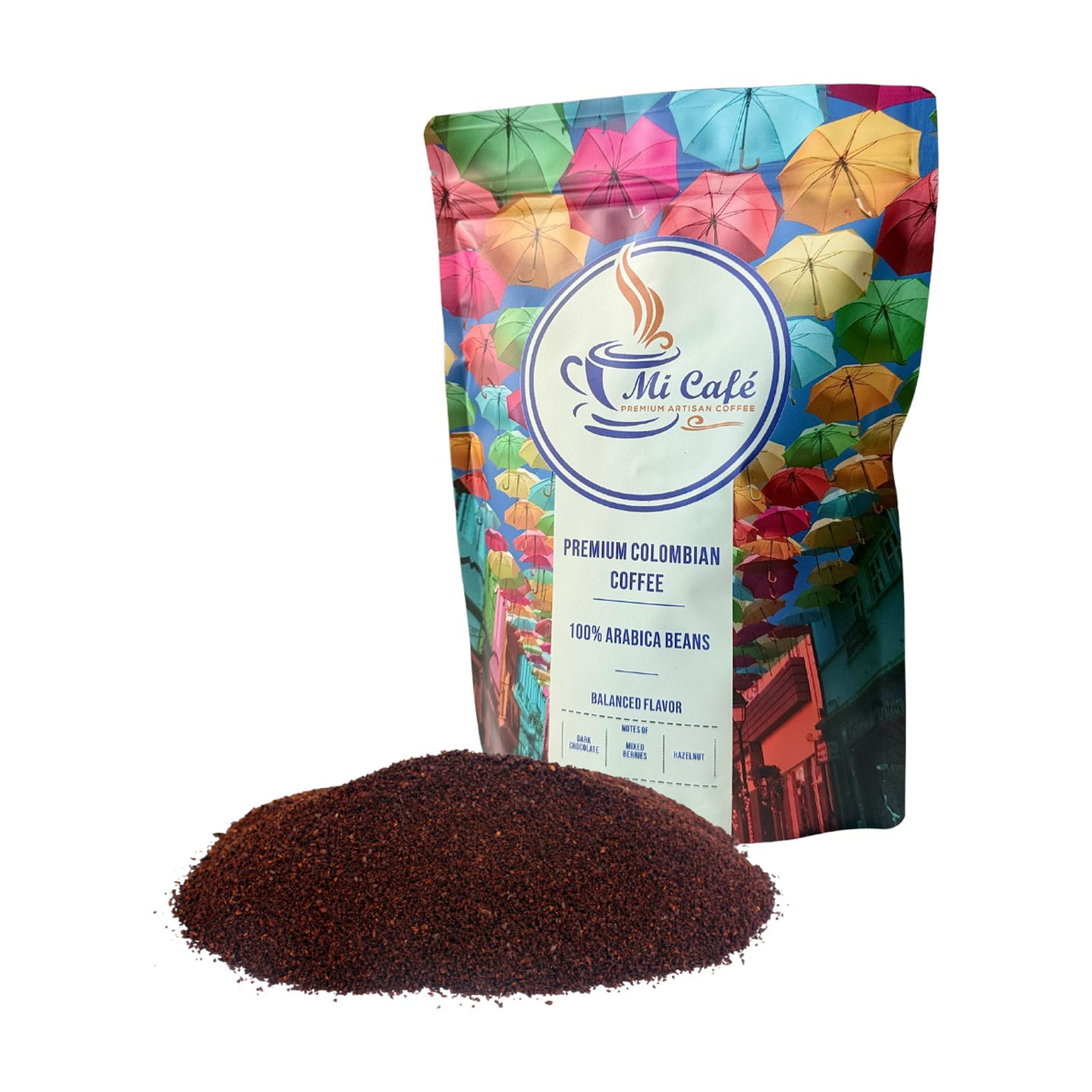 Mi Cafe - Premium Artisan Colombian Coffee - Grounded Coffee - 12 oz ...