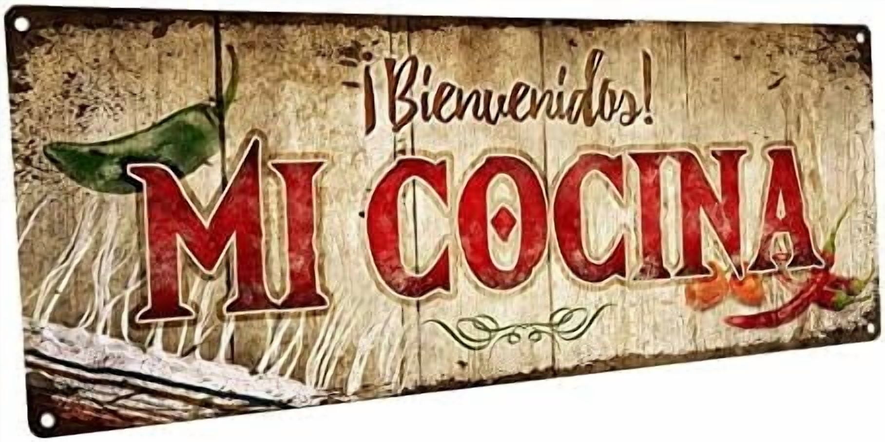 Mi Cocina 4"x12" Metal Sign, Indoor - Walmart.com