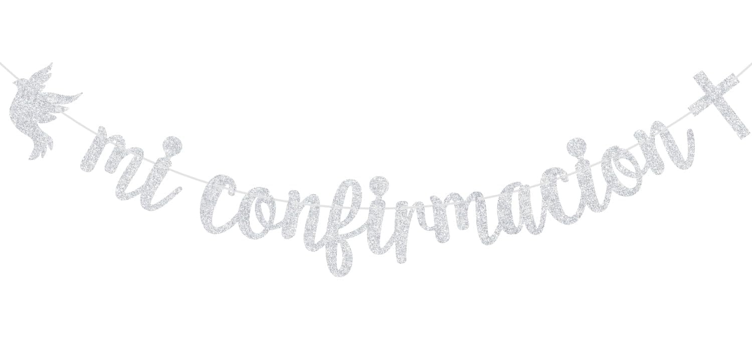 Mi Confirmacion Banner, Spanish My First Holy Communion Sign, God Bless ...