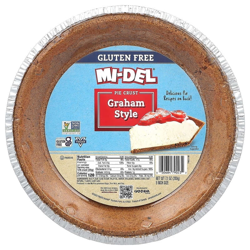 Mi-Del Cookies, Pie Crust, Graham Style, 7.1 oz Pack of 3 - Walmart.com