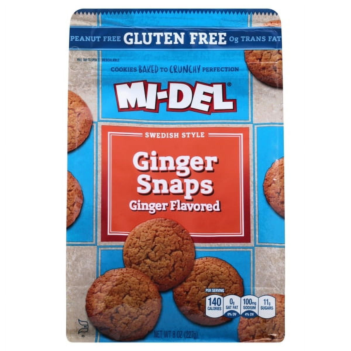 Mi-Del Cookies Swedish Style Ginger Snaps, Ginger , 8 oz (227 g ...