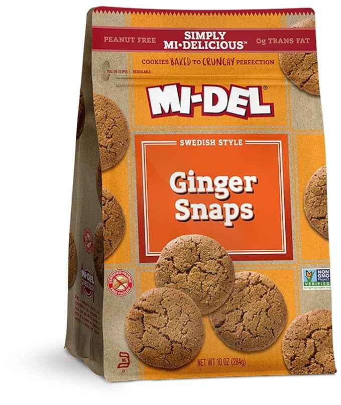 Mi-Del Ginger Snaps - Non GMO Certified, 0g Trans Fat Swedish Ginger ...