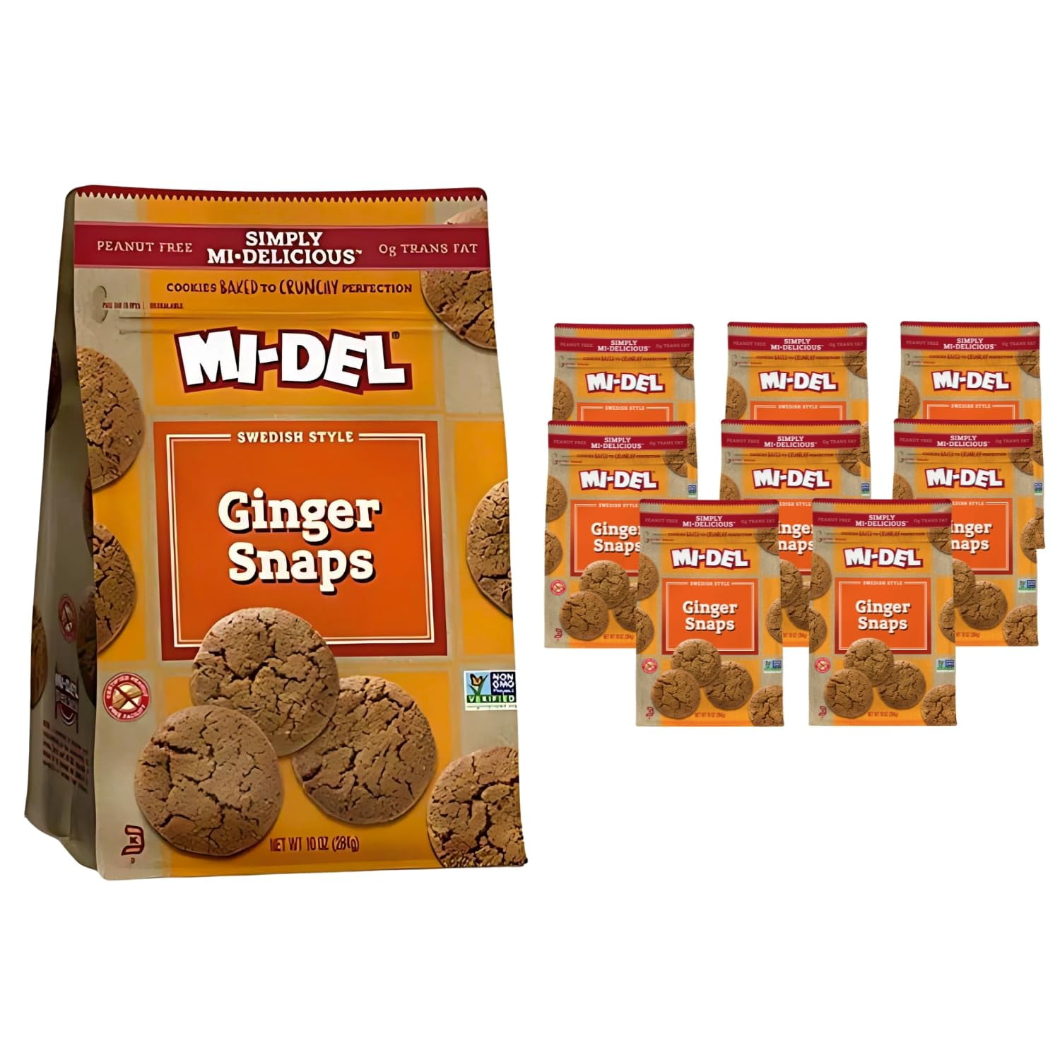 Mi-Del Ginger Snaps - SSF20 Crunchy Ginger Cookies Made with Real ...