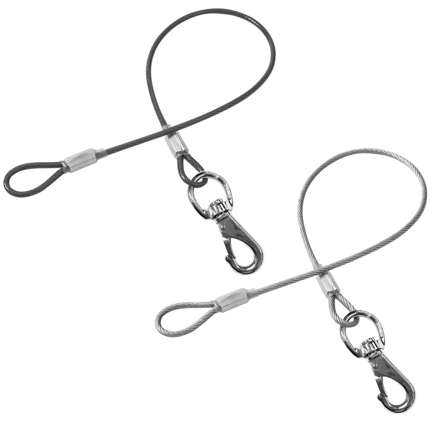 Mi Metty Chew Proof Dog Leash - 2Pack Metal Cable Lead,No Tangle ...