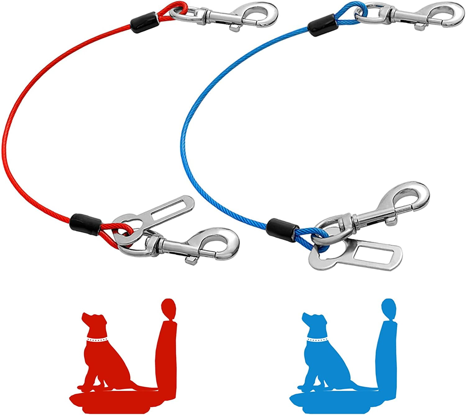 Mi Metty Dog Car Harnesses.Dog Car Seatbelt Made of Coated Wire Rope ...