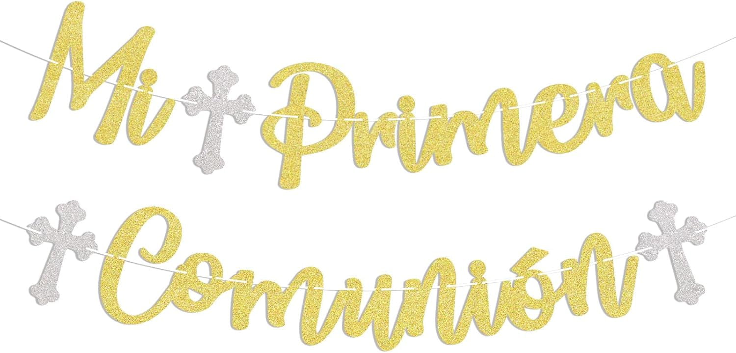 Mi Primera Comunión Banner, Spanish First Communion Decorations ...