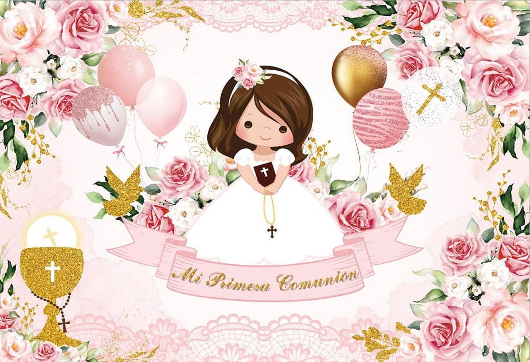 Mi Primera Comunión Baptism Kids God Bless Christening Party ration ...