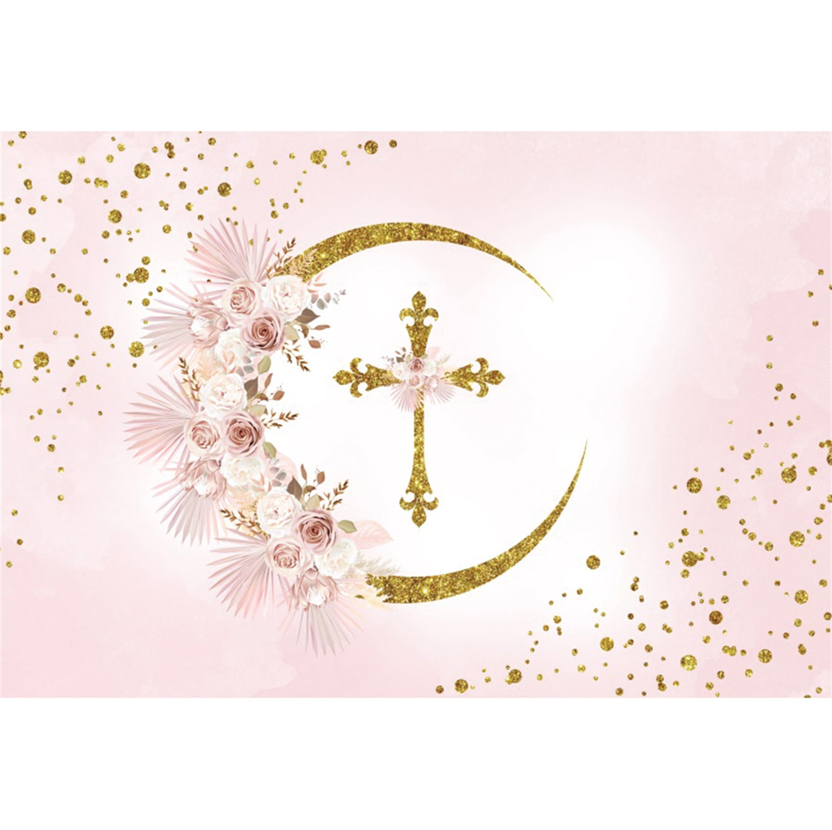 Mi Primera Comunión Photography Background Girl Baptism Cross Holy ...