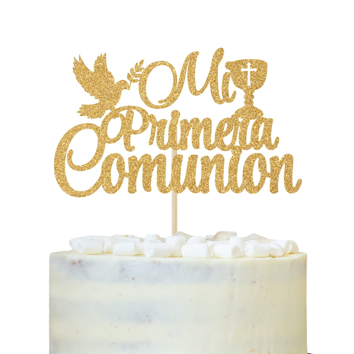 Mi Primera Comunion Cake IFF17 Topper, Cross Spanish Holy Communion ...