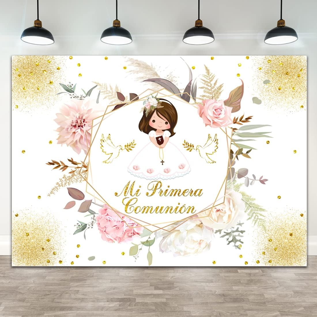 Mi Primera Comunion Decoraciones Backdrops Banner for Girls 7x5ft ...